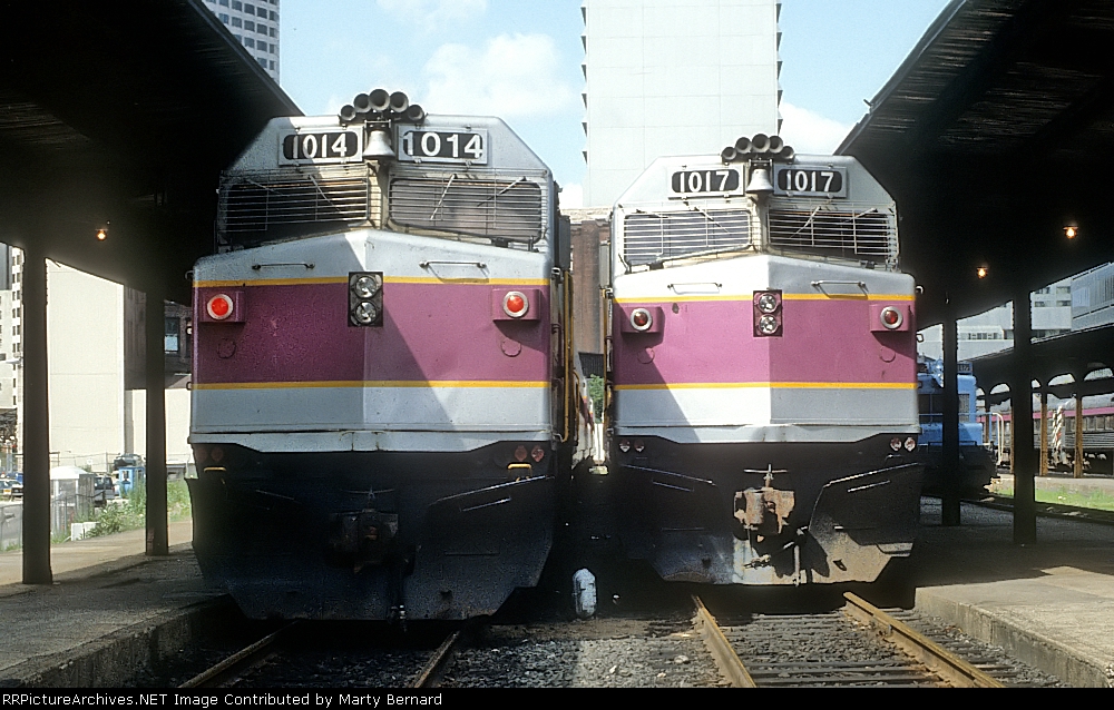 MBTA 1014 and 1017, South Station